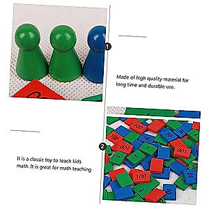 MAGICLULU Newborn Toys 3 Sets Home Edition Stamp Game Wooden kidcraft playset Blocks Boys for 3 Year Old Boys for Boys Age 1 Teaching aids Bamboo Girl Star Stickers