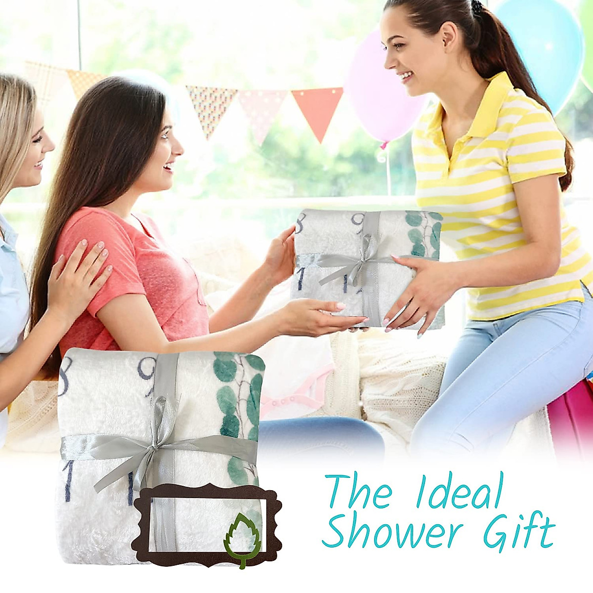 Vlokup Twins Baby Milestone Blanket for Boys & Girls, Premium Flannel Photography Background Prop Blankets, Neutral Boho Floral…