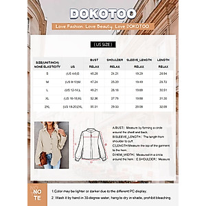 Dokotoo Womens Oversized Long Sleeve Button Up Pocket Shirts Ladies Loose Fit Corduroy Tunic Blouse Tops S Green
