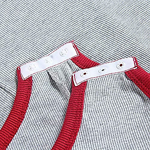 Roselux Women's Sexy Deep V Neck Shorts Long Sleeve Knitted One Piece Bodysuit Bodycon Rompers Overall (598#Gray,M)