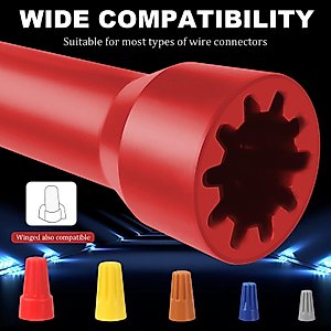 Wire Twister Tool for Drill, Compatible with Wire Nut Driver Fast with 1/4" Chuck Wire Twisting Tool Enhanced Wiring Efficiency (Red, 1 PCS)