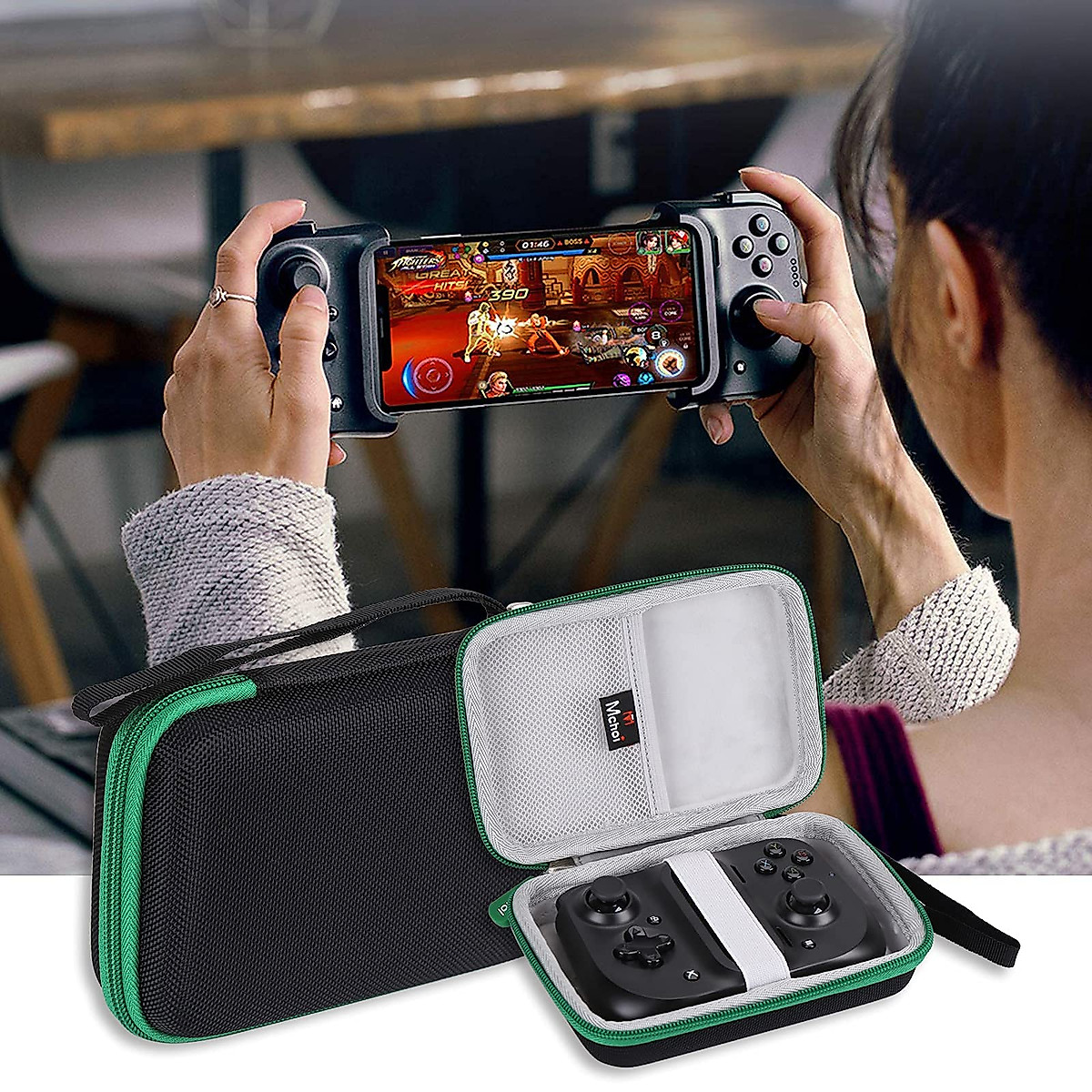 Mchoi Hard Travel Storage Case Fits for Razer Kishi Mobile Game Controller, Case Only