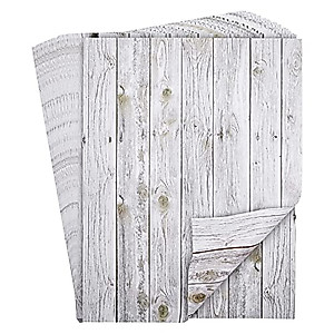 96 Sheets Rustic Wood Grain Stationery, Letter Writing Paper for Scrapbooking, Invitations, Crafts (8.5 x 11 In)