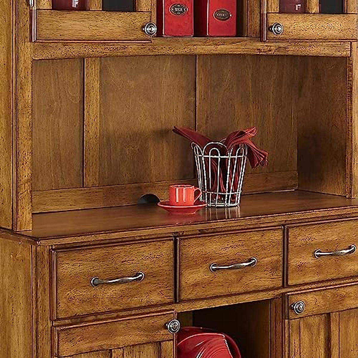 Buffet of Buffets Cottage Oak with Wood Top by Home Styles