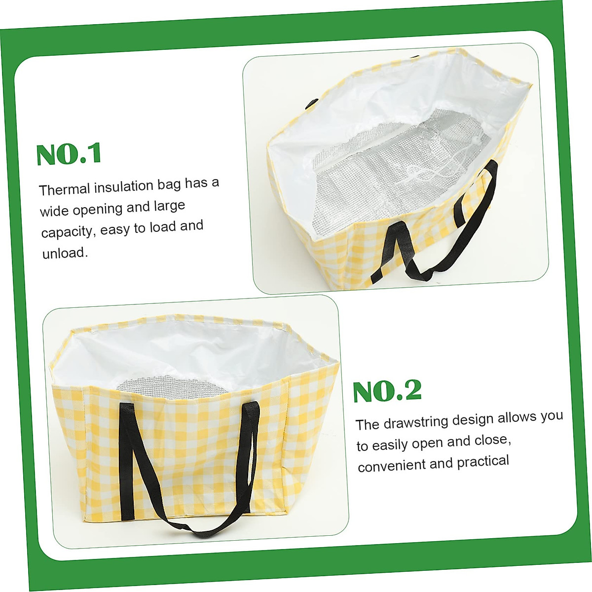 SOLUSTRE Picnic Storage Bag Picnic Food Warmer Bag Outdoor Bento Bag Reusable Tote Cooler Bag Cooler Bags Insulated Lunch Warmer Bag Picnic Bag Shopping Pizza Non-woven Fabric Lunch Box Bag
