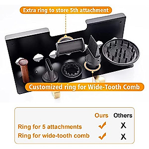 Wall Mount Holder Compatible for Dyson Hair Dryer Airwrap Hair Styler, Upgraded 2in1 Dyson Airwrap Holder Dyson Hair Dryer Holder for 5 Dyson Hair Dryer Attachments Chorten Nyima