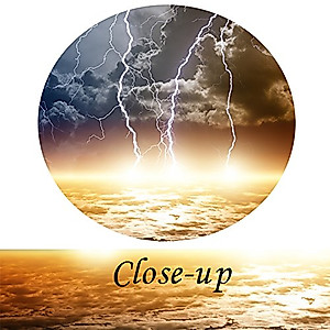 Kreative Arts Natural Landscape Paintings Wall Art Lightning Strikes in the Clouds 4 Panel Picture Print on Canvas Giclee Artwork for Home Office Decoration