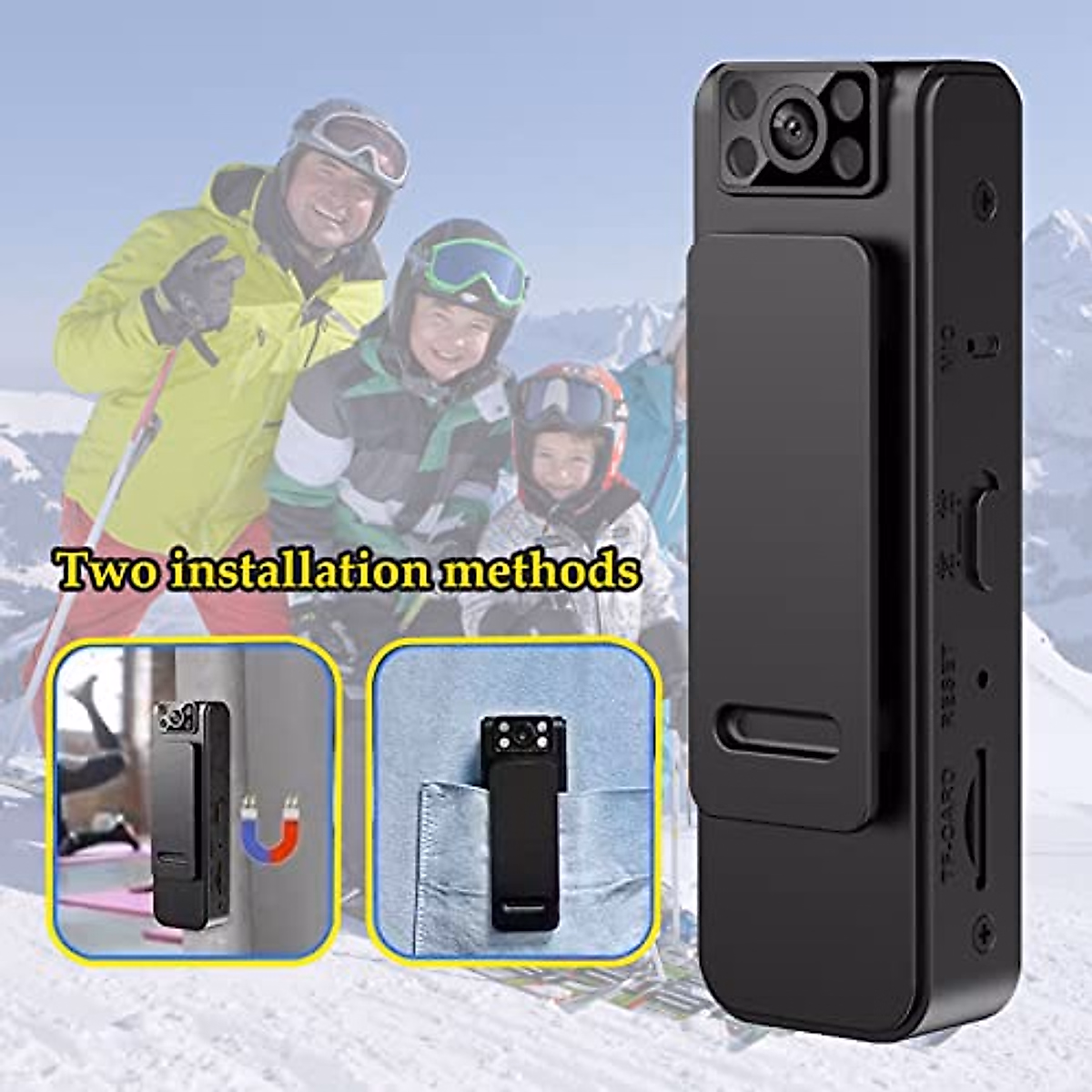 2023 New Hd 1080p Noise Reduction Camera - Portable Wearable Video Recorder - Convenient Back Clip Night Vision Recorder (Basic Version)