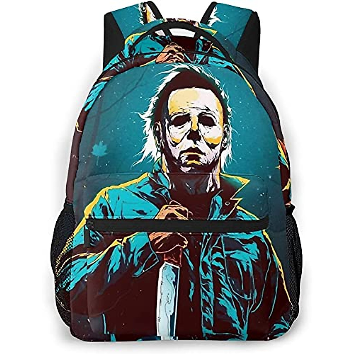 Mi-Cha-El_Myers Horror Movies Backpack Large Capacity Unisex Multifunctional Fashion SchoolBag For Teen Boys Girls