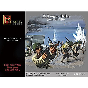 D-Day US Rangers Normandy June 6, 1944 Soldiers Set (39) (Plastic Kit) 1-72 Pegasus