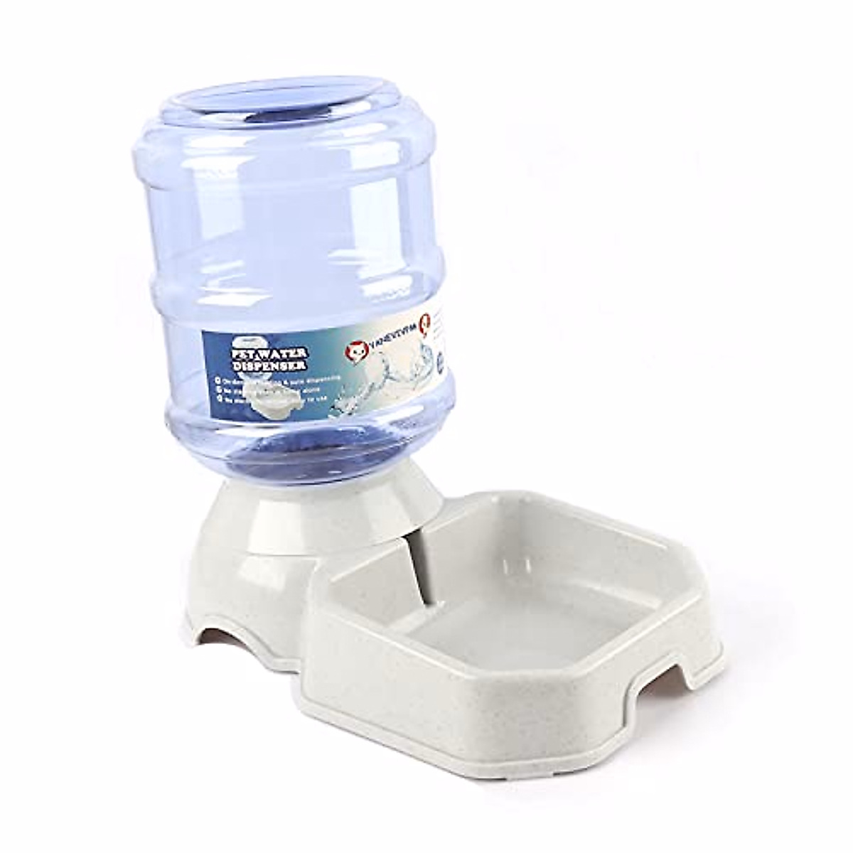 Automatic Dog Cat Feeders Water Bowl Dispenser Gravity Water Fountain Large Capacity 3.8L,1 Gallon Large Capacity for Medium Large Pets