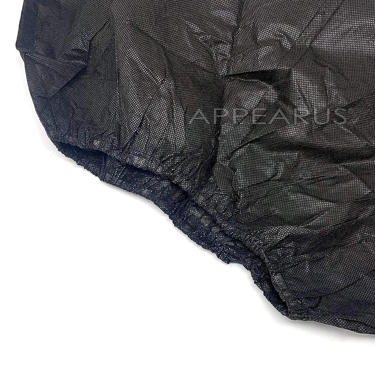 APPEARUS Disposable Men's Boxers 10 Ct Black Boxer Shorts - Individually Packed (L-LX)