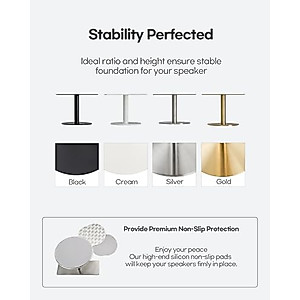 MARBLEHOLIC Emberton Speaker Stand(Satin Gold), for Marshall emberton Speaker, Opticaml Sound Quality, Width 5.35inch Height 3.94inch, Compact Size, Stylish Home Audio Setup, luxurios Matte Color