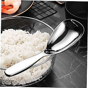 Mikinona Serving Spoon Serving Spoon Appetizer Spoons Metal Serving Spoons Stainless Steel Serving Utensils Non Stick Rice Scooper Potato Spoon Food Service Spoon Reusable Rice Spoon Potato