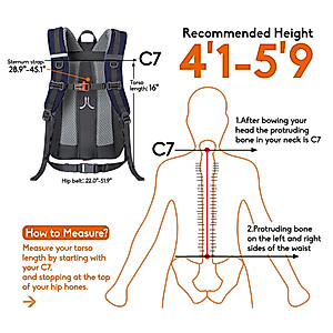 N NEVO RHINO Hiking Backpack 25L Waterproof Outdoor Day Pack, Lightweight Camping Travel Backpack for Men Women