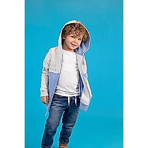 Lyrics by Lennon and McCartney Toddler Boys Fleece Zip-Up Hoodie Blue/Gray 3T