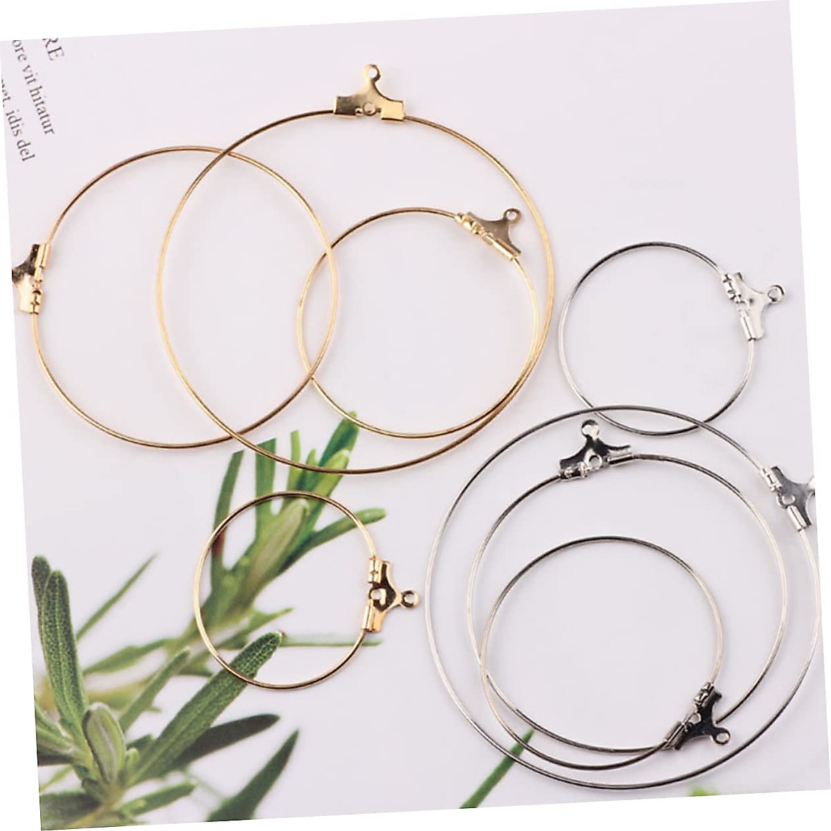 VILLCASE 3sets Long Lasting Copper Ear Clips DIY Earring Hooks for Women Girls Silver Handmade Jewelry 20pcs*3