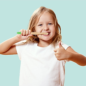 Estune Kids Bamboo Toothbrushes Soft Bristle Toothbrush Individually Wrapped Toddler Toothbrush Manual Travel Tooth Brushes for Kids Children Adults School Travel Teeth Oral Supplies 5.7 Inch(24 Pcs)