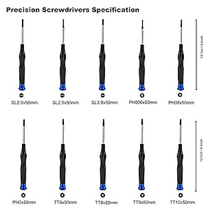 Prostormer Magnetic Screwdriver Set, 79-Piece Multi-Purpose Slotted/Phillips Screwdriver Kit with Precision Screwdrivers, Allen Wrench Set and Screwdriver Bits for DIY and Repair Works