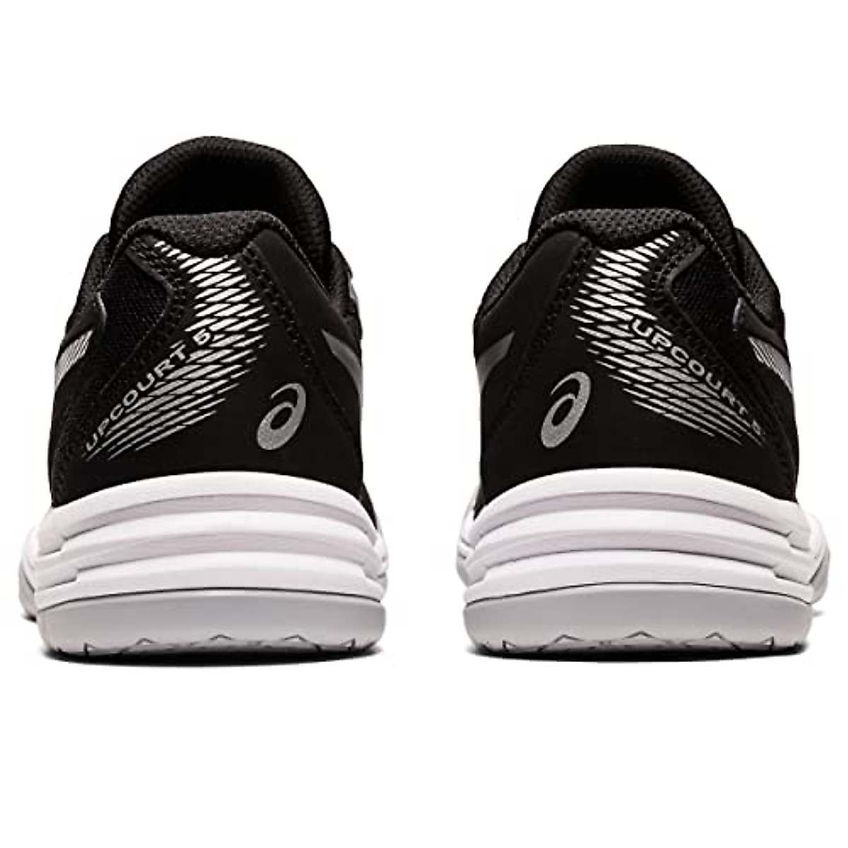 ASICS Women's Upcourt 5 Volleyball Shoes, 8, Black/Pure Silver