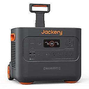 Jackery Portable Power Station Explorer 2000 Plus, Solar Generator with 2042Wh LiFePO4 Battery 3000W Output, Expandable to 24kWh 6000W, Compatible with Solar Panel for Outdoor RV Camping & Emergency