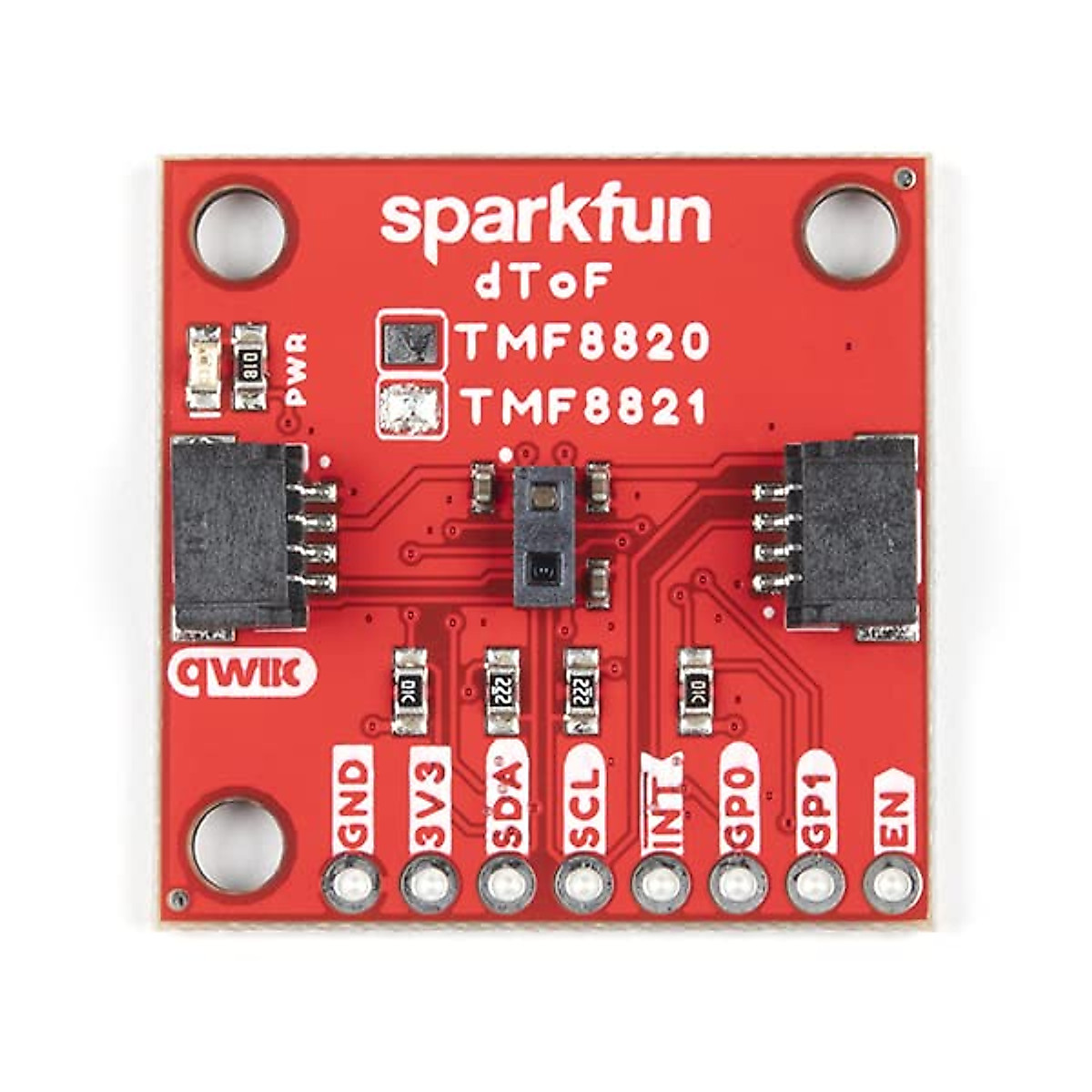 SparkFun Qwiic dToF Imager - TMF8820-5000mm Detection Range - Direct time-of-Flight Sensor - Single Modular Package with an associated VCSEL - Based on Single Photon Avalanche Photodiode