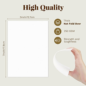 Goefun Blank Note Cards and Envelopes 5 x 7 Flat Cardstock and A7 Envelopes Self Seal 100 Pack for Wedding, Invitations, DIY Cards, Thank You Cards & All Occasion (Unfolded)