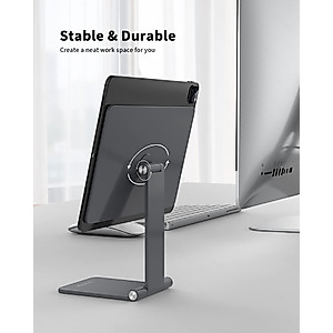 LULULOOK Adjustable Foldable Magnetic iPad Pro Stand, Gray, 12.9"
