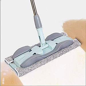 Mop 15 in Microfiber Hardwood Floor Mop 4 Washable Mop Pads Flat Mops for Wet or Dry Laminate Tile Floor Cleaning Wet Mop with Durable Extended Handle