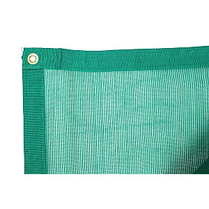 Mytee Products 8' x 10' Green Heavy Duty 6 Oz 70% Shade Mesh Tarps with Grommets ROLL-Off | Sturdy Mesh Tarp Shades for Sun Light Blockage, Green House, Garden, Swimming Pool, Balcony Privacy Mesh