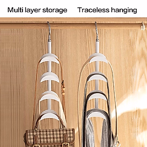 Purse Hanger-360 °Rotation,Hangers, Widened Arc - Not Afraid of Deformation of The Bag Hanger, Premium and Smooth Closet Purse Hanger,Handbag Hanger,Purse Hangers for Closet (White 1 Piece)