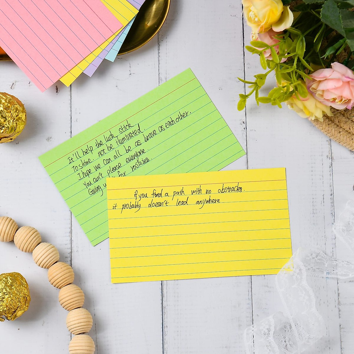 Index Cards 3x5, Ruled Index Cards, Flash Cards for Studying, Colored Index Cards, Note Cards, Study Cards, 210 pcs Lined Colored Index Flashcards for Office and School Suplplies