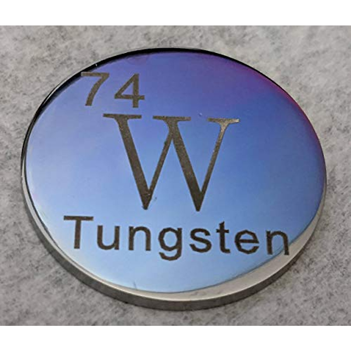 Tungsten (W) 30.68mm Metal Disc - Polished - One Troy Ounce