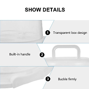 Portable Cake Keeper Cake Containers Carriers with Handle Cake Packaging Case Fresh Keeping Container with Lid Cake Cake Container Dome Cake Storage Box (White)