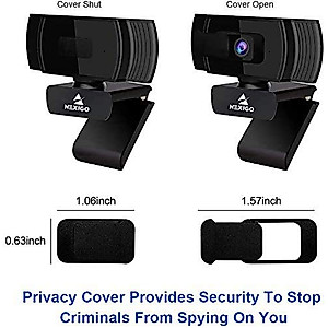 NexiGo N930AF 1080p Webcam with Microphone and Privacy Cover, AutoFocus, Noise Reduction, HD USB Web Camera, for Zoom Meeting YouTube Skype FaceTime, PC Mac Laptop Desktop (Renewed)