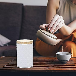 Cabilock 2pcs Tea Tin Canisters Metal Jar Airtight Candy Box Cookie Tins Empty Candle Tin Tea Bag Organizer Box Round Jewelry Boxes Kitchen Storage Containers for Sugar Tea