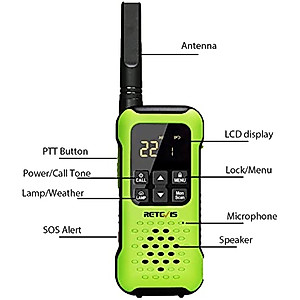 Retevis RT49P Floating Walkie Talkie, IP67 Portable Two-Way Radios, Waterproof Walkie Talkies Rechargeable, NOAA, Flashlight SOS Handheld Radios with Headset for Golf, Fishing, Hunting(4 Pack)
