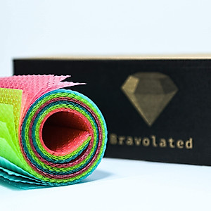 Bravolated 12 Pack Refrigerator Mats Shelf Liners for Glass Shelves (4 Green 4 Blue 4 Red) Fridge Liners Washable Pads Liners for Refrigerator EVA Shelf Liner