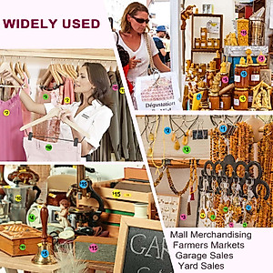 Dreecy 1920 PCS Yard Sale Price Stickers Garage Sale Pre-Priced Pricing Labels 3/4" Diameter Flea Market Pre-Printed Pricing Stickers for Retail,Bright Neon Colors (Pink Green Blue Yellow)