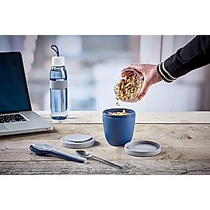 MEPAL, Lunchpot with 2 Lids, a Detachable Small Storage Container for Nuts or Fruit, Portable, BPA Free, Nordic White, 500ml+200ml|17oz + 6.7oz, 1 Count