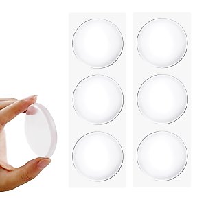 Wall Protectors Reusable Round Clear Self Adhesive Knob Wall Protector Shield Strong Door Stopper Protectors Rubber Shock Absorbent Silicone Door Handle Stoppers for Stop Noise from Door Door Bumper