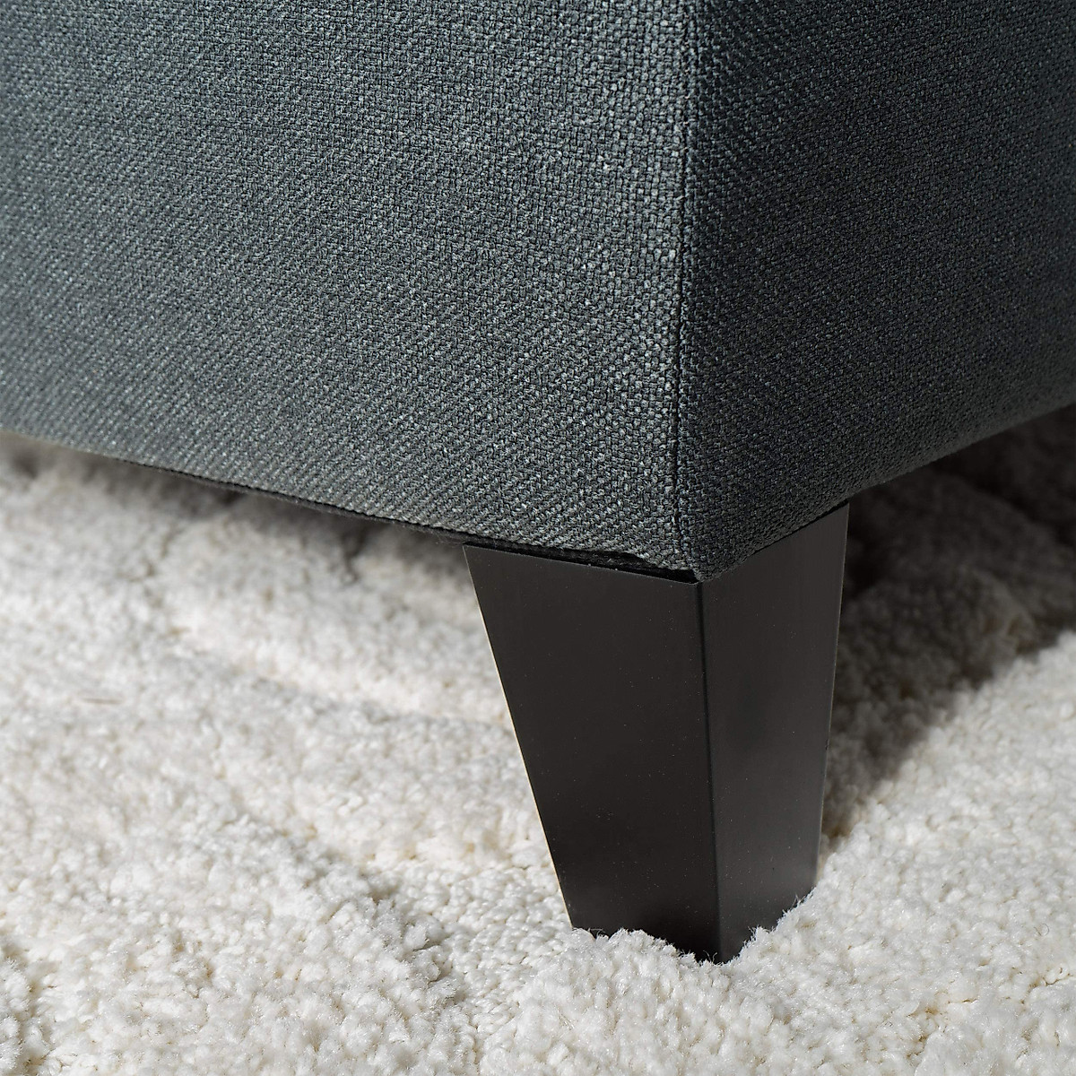 Christopher Knight Home Ottilie Fabric Storage Ottoman, Dark Grey Dimensions: 17.50”D x 51.00”W x 17.00”H