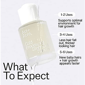 Act+Acre Cold Processed Apple Stem Cell Serum - Promotes Growth and Lessens Hair Loss - Soothes and Hydrates the Scalp - Sulphate and Paraben Free - Aloe Vera for Improved Scalp Health.