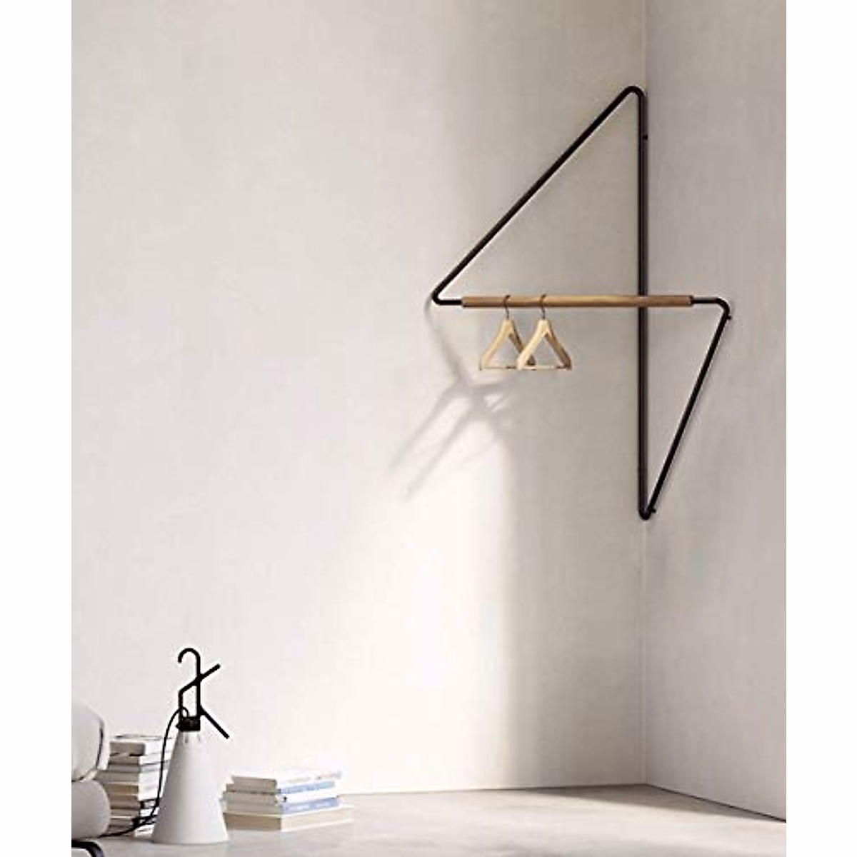 YRHH Industrial Design Coat Hooks for Corners, Wall Hanger, Ceiling Hanger, Around The Corner, Hanger, Wall Hanger, Dryer, Coat Rack-4050cm