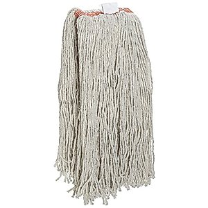 Rubbermaid Commercial Products Premium Cut-End Cotton Mop, 32-Ounce, 1-Inch Headband, Heavy Duty Wet Mop for Floor Cleaning Office/School/Stadium/Bathroom, Pack of 12