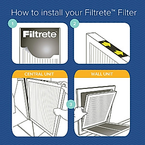 Filtrete 16x25x1 Air Filter, MPR 600, MERV 7, Clean Living Dust Reduction 3-Month Pleated 1-Inch Air Filters, 6 Filters