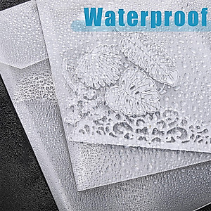 30 Pieces Large Stamp and Die Storage Pockets Clear Die Storage Envelopes Scrapbooking Storage Cutting Dies Stencil Organizer Holder Album Embossing Crafts Card Making Stamp Storage (7 x 9.4 Inch)