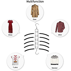 Koobay Multifunctional Adult Clothes Rack,5 in 1 Duty Space Saving Clothes Metal Hanger,Heavy Duty Metal Blouse Hanger Closet Storage Organizer for Coat Suit Jacket Sweater Skirt Shirt Pants (4)