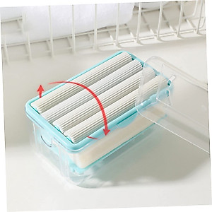 Cabilock 4pcs Soap Box Strip Holder Soap Dispenser Container Soap Case Soap Foam Maker Shower Soap Holder Dishwashing Liquid Dispenser Lip Gloss Holder Soap Dish Plastic Camping Travel