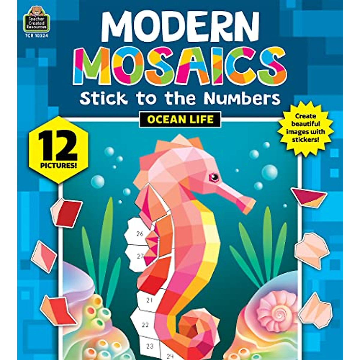 Teacher Created Resources Ocean Life Modern Mosaics Stick to The Numbers